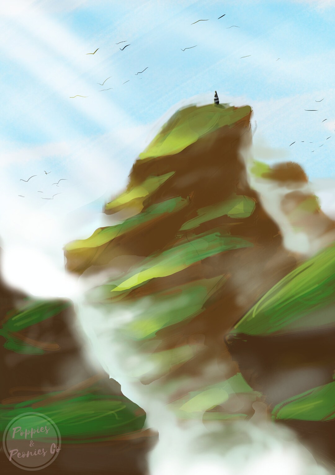 Misty Mountain Solitude Digital Art Download A4 - Etsy