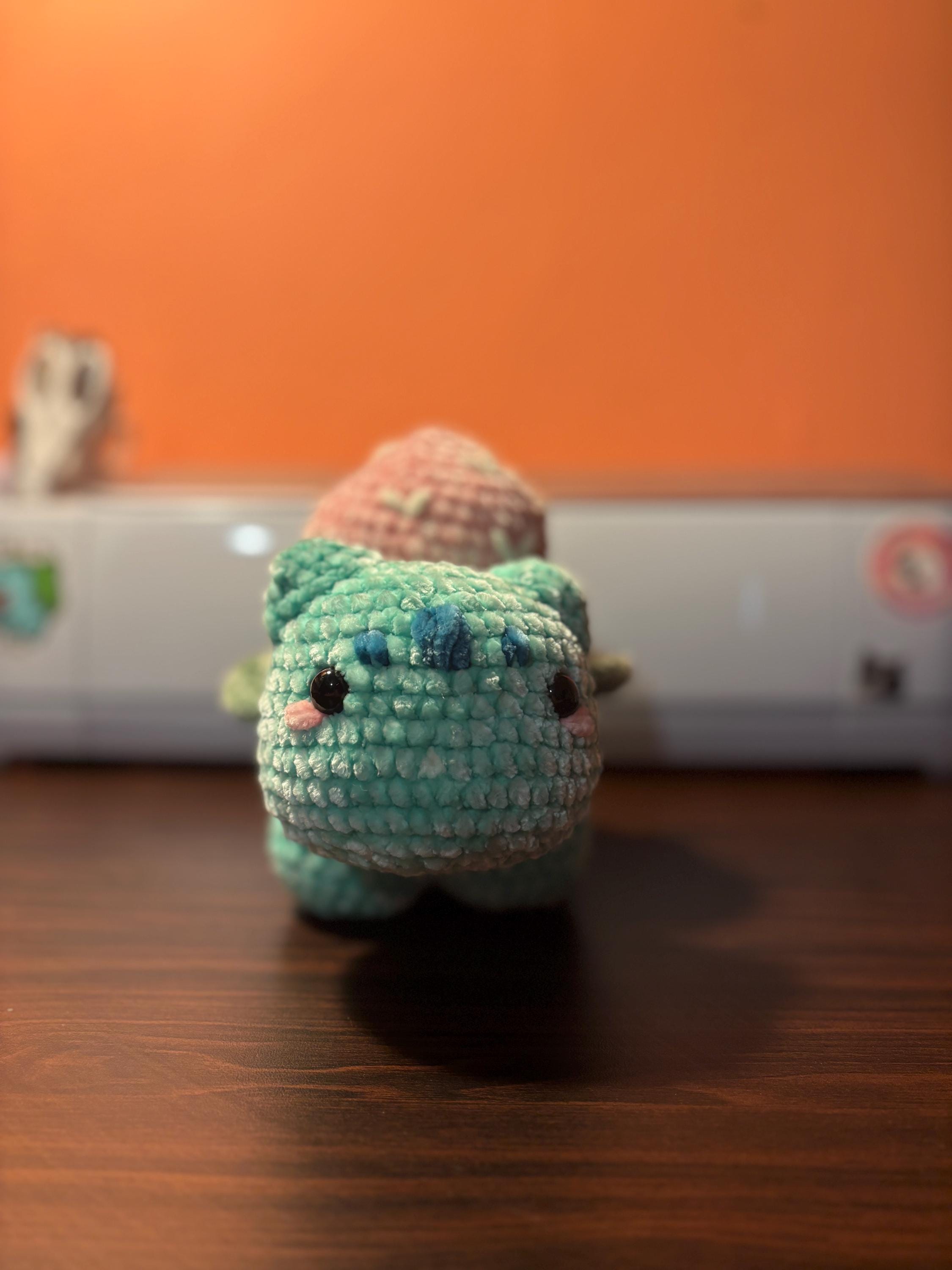 Crochet Strawberry Bulbasaur Plushie - Etsy