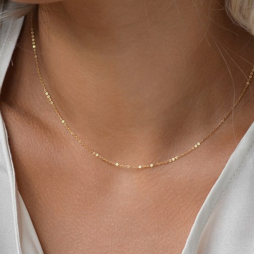 Dainty Chain Necklace Simple Everyday Delicate Layering - Etsy