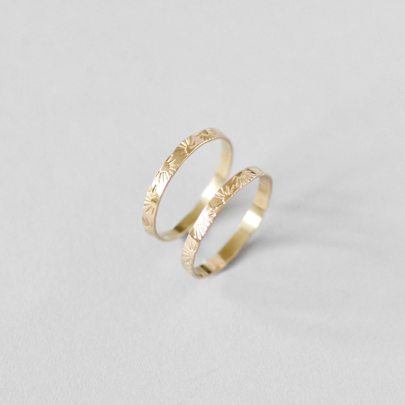 SARAI 14K Gold Fill Sun Ring Gold Sunshine Ring Dainty - Etsy