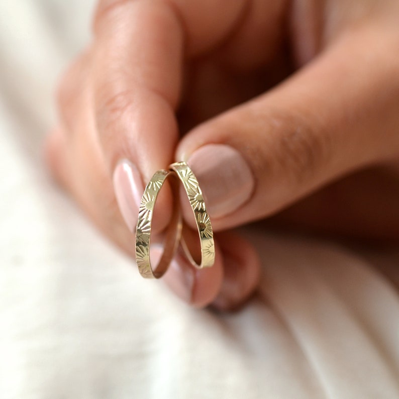 SARAI 14K Gold Fill Sun Ring Gold Sunshine Ring Dainty - Etsy