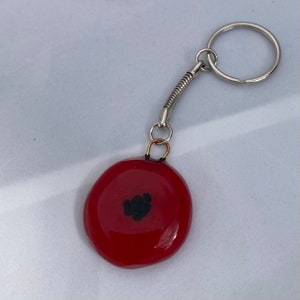 Poppy Fused Glass Keyring / Bag Charm / Glass Poppy Gift / Remembrance ...