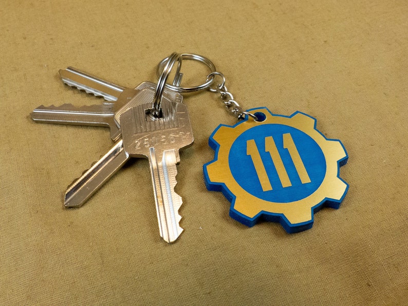 Fallout Keychain Vault Door Keychain, Post Apocalyptic, Boy Gadget ...