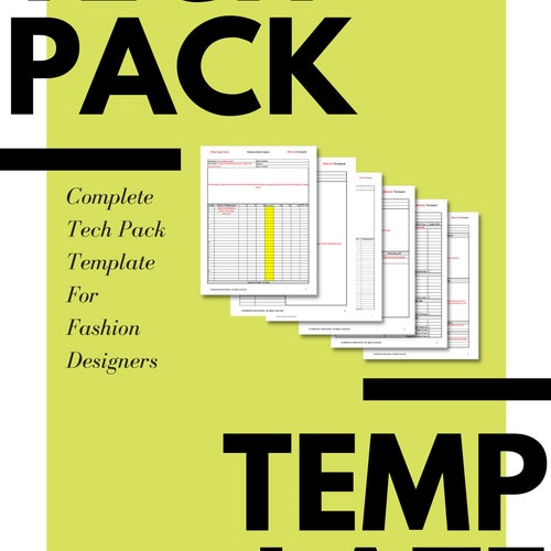 Complete Tech Pack Excel Template for Apparel Industry Fashion - Etsy