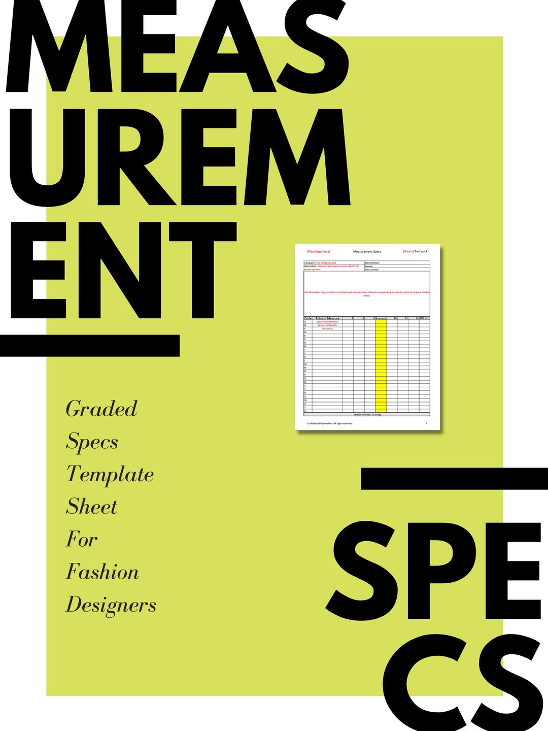 Fashion Design Sketches, Garment Design, Specification Sheet, Spec ...