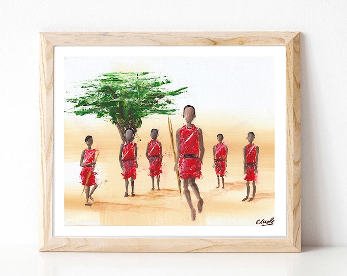 Maasai Maasai Art Maasai Art Print Maasai Painting African | Etsy