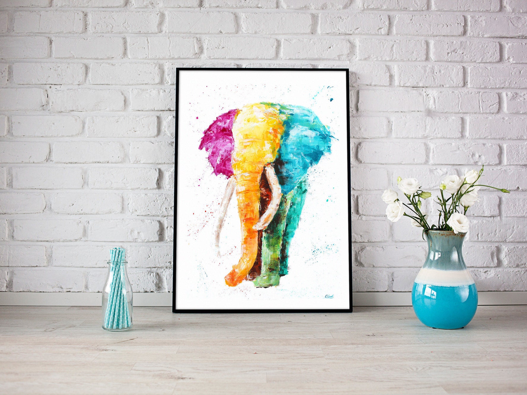 Elephant Art Print Elephant Poster Elephant Print Elephant - Etsy