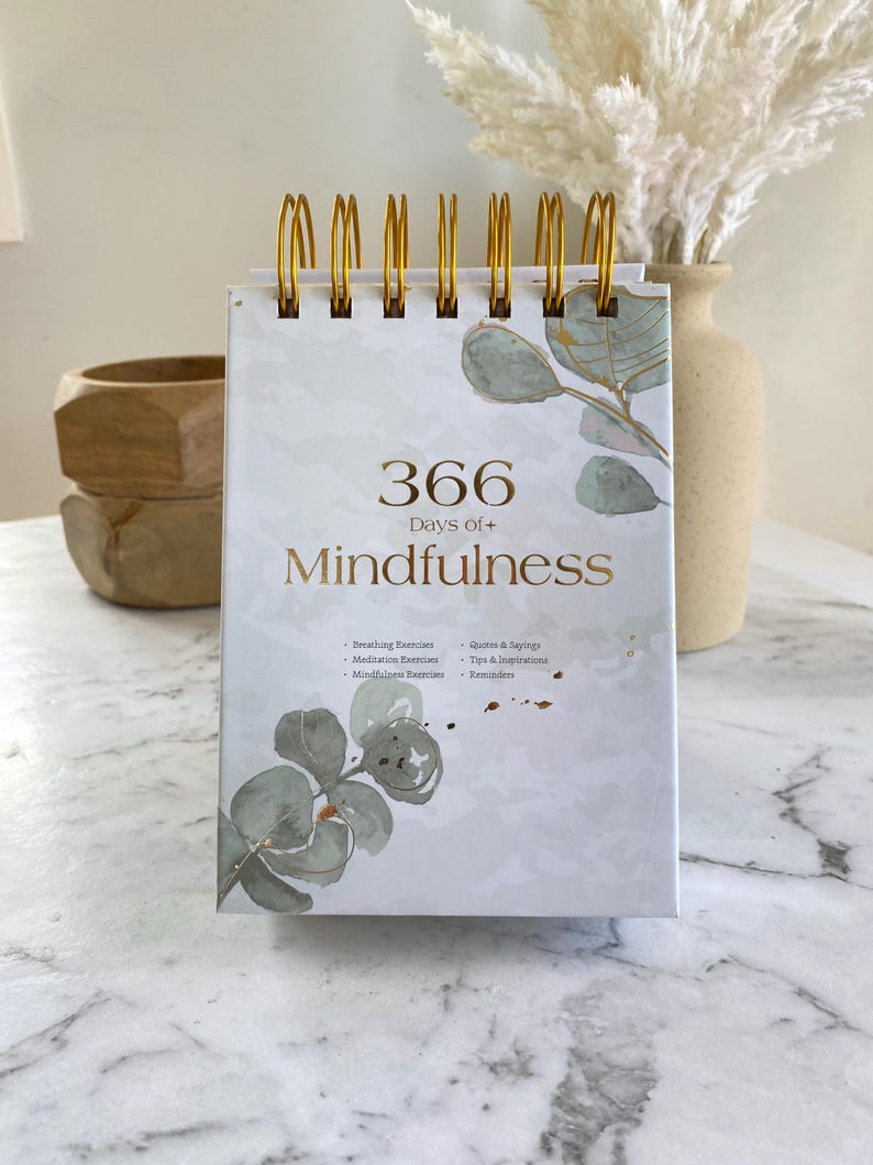 Daily Inspirational Flip Desk Calendar – Mindfulness, Reusable Calendar ...