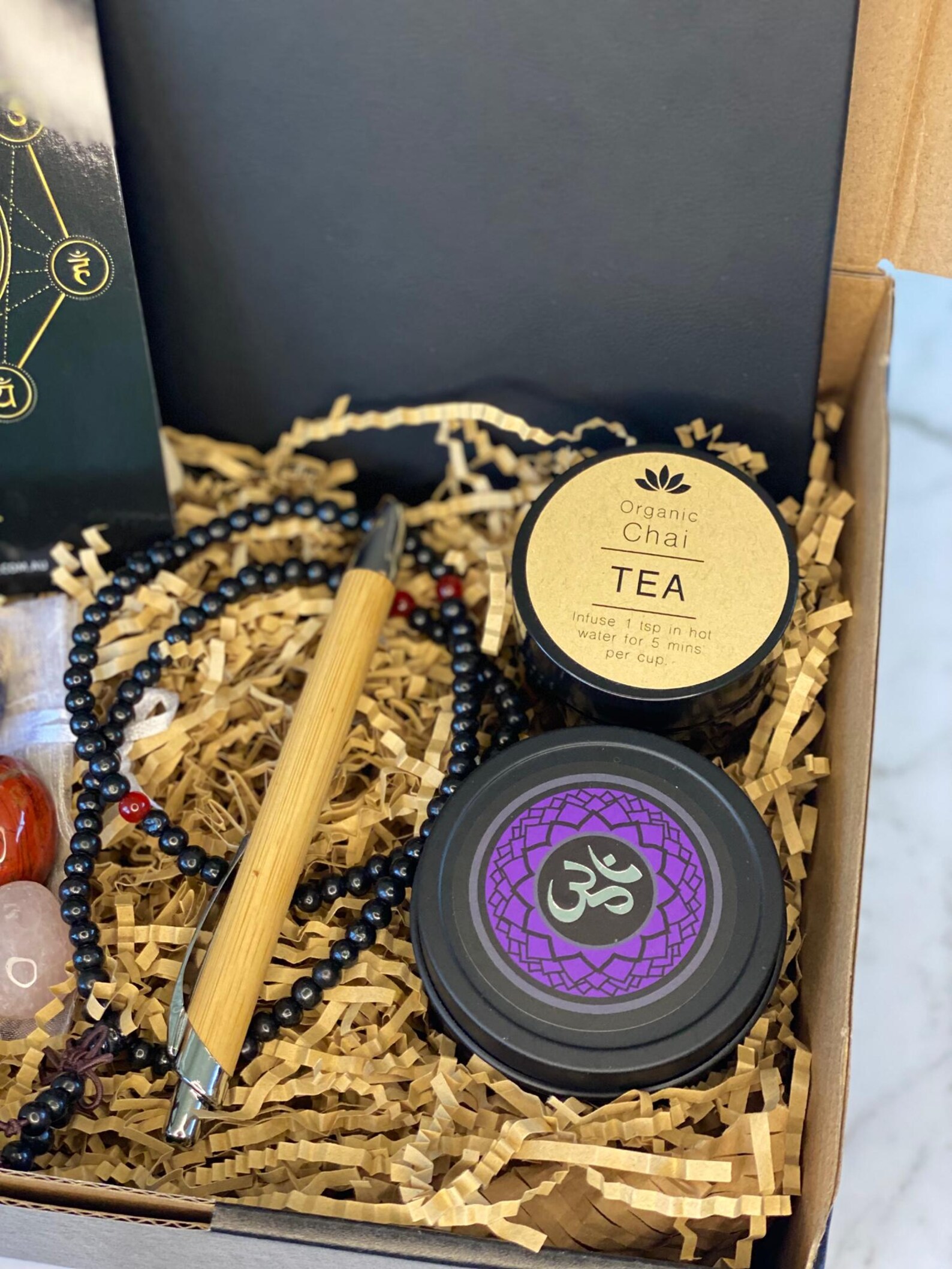 Chakra Balancing Gift Box | Crystals, Tea, Gratitude Journal - Etsy