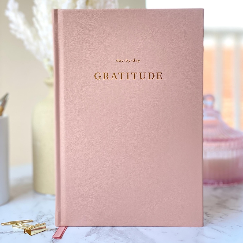 Pink Gratitude Journal – Daily Reflections, Inspirational Quotes, 90 ...
