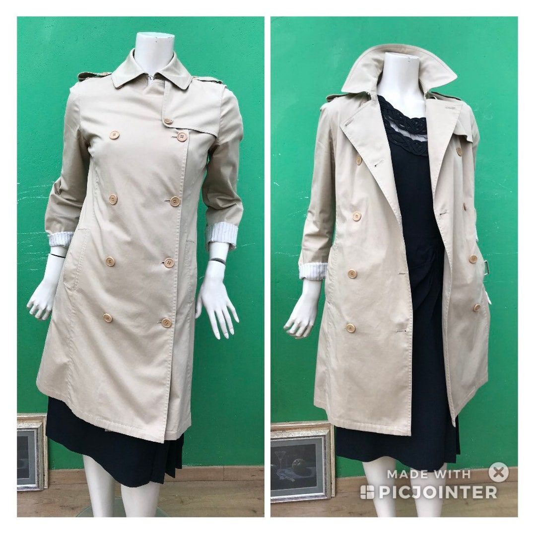 A/1 VINTAGE SMALL TRENCH Small Beige Cotton Trench Fashion Vintage ...