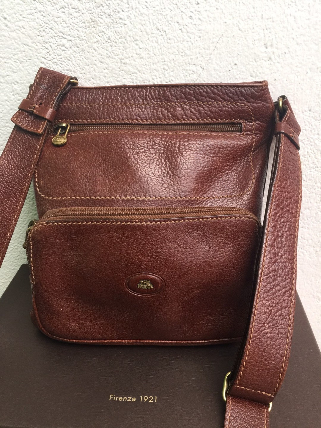 THE BRIDGE SHOULDERBAG| Unisex Leather Shoulderbag| Vintage Men ...