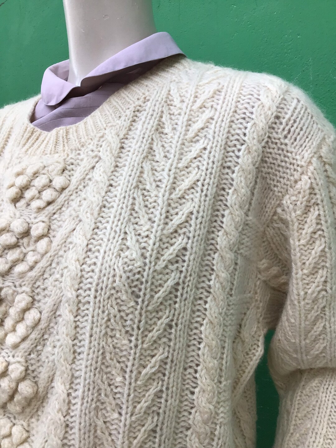 A/1 WOOL KNITTED Swearter|vintage Natural Wool Sweater| Fashion Vintage ...