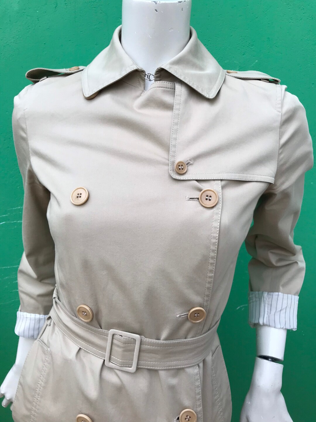 A/1 VINTAGE SMALL TRENCH| Small Beige Cotton Trench | Fashion Vintage ...
