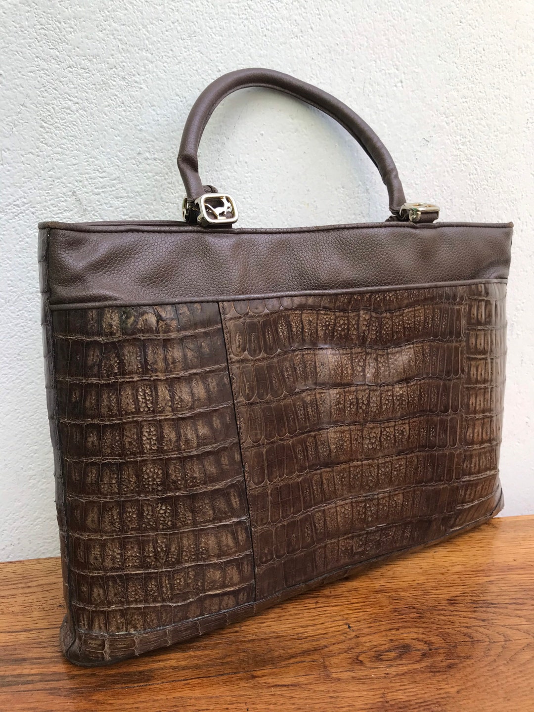 VINTAGE FASHION BRIEFCASE | Original Vintage Leather Folder| Brown ...