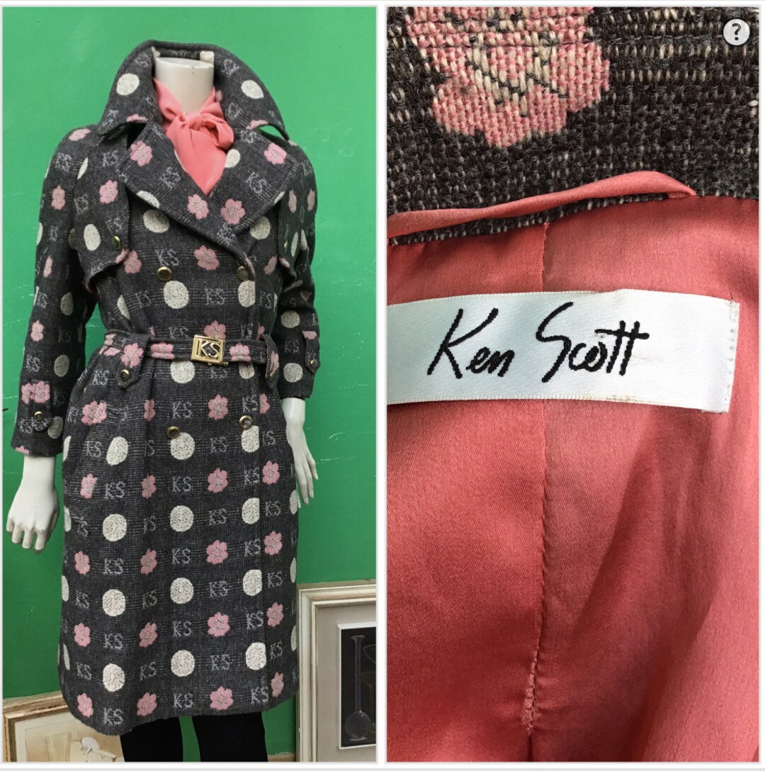 Kent Scott Coat Vintage Kent Scott Coat Silk Coat - Etsy