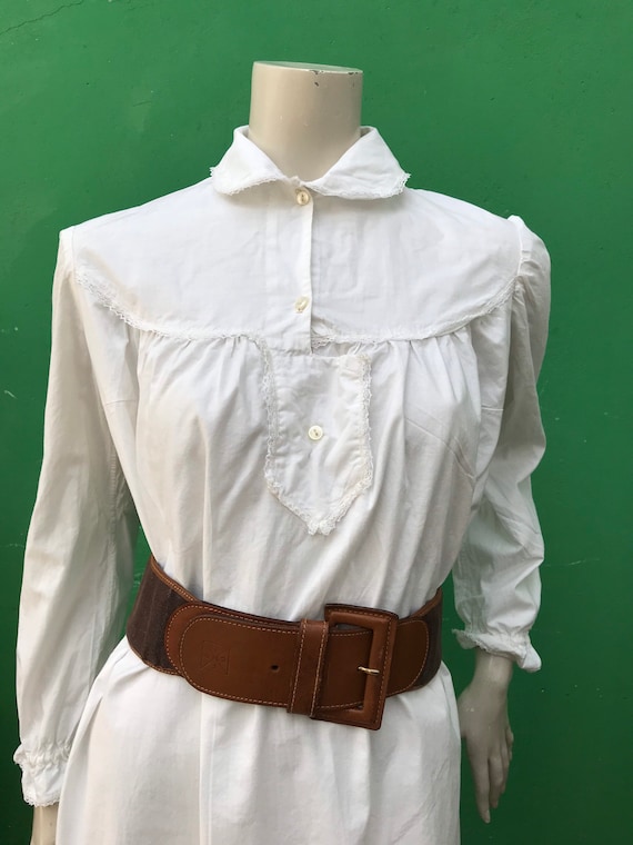 VINTAGE-ANCIENT COTTON Nightgown | Hand made nightgow… - Gem