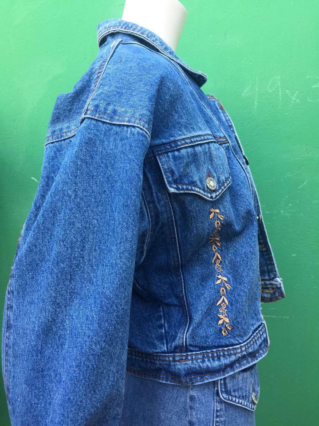 VINTAGE BOMBER JACKET 90s Bomber Blue Jeans Blue Jeans Jacket Vintage ...