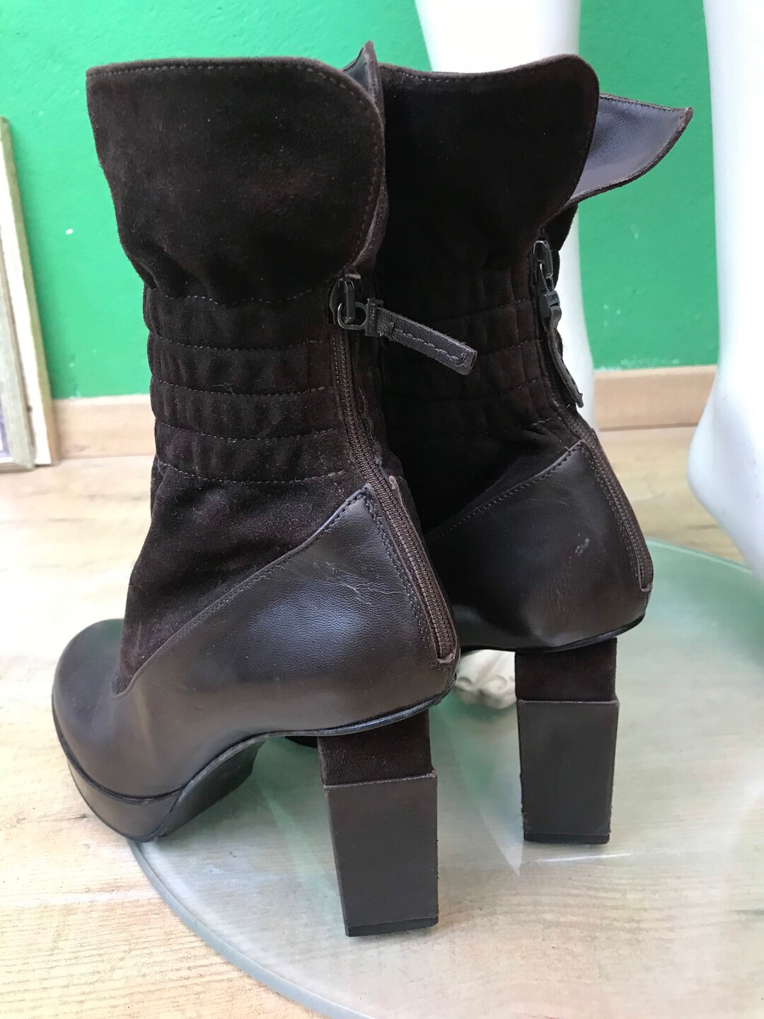 FENDI-TRONCHETTI VINTAGE Fendi Leather Boots Fashion - Etsy