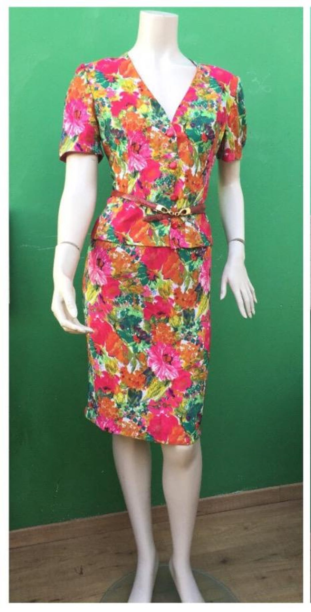 FLORAL VINTAGE TAILORING Twin Set | 80s Tailored Set | Vintage Summer ...