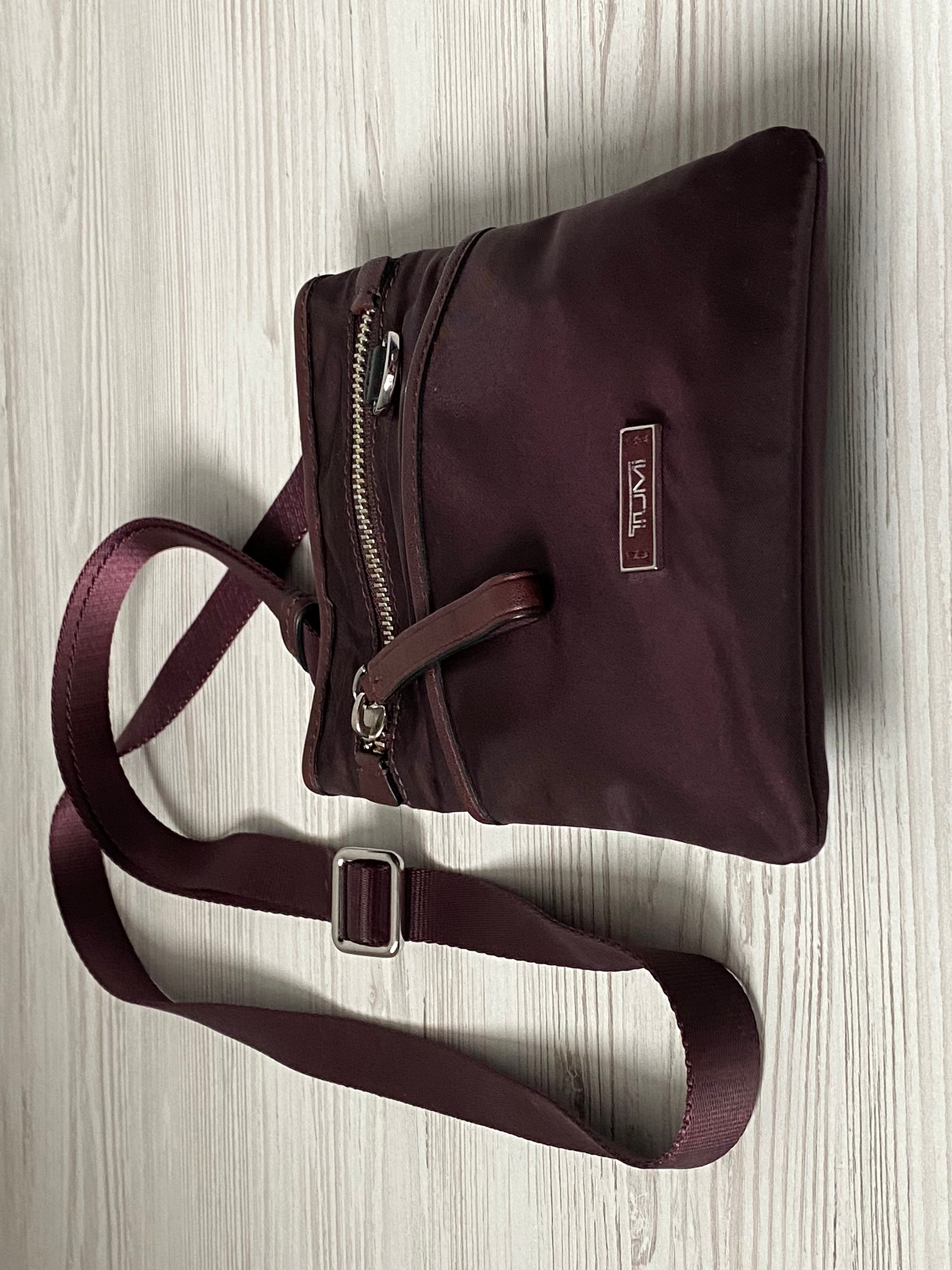 TUMI Small Mini Luxury Crossbody Nylon Bag With Genuine - Etsy