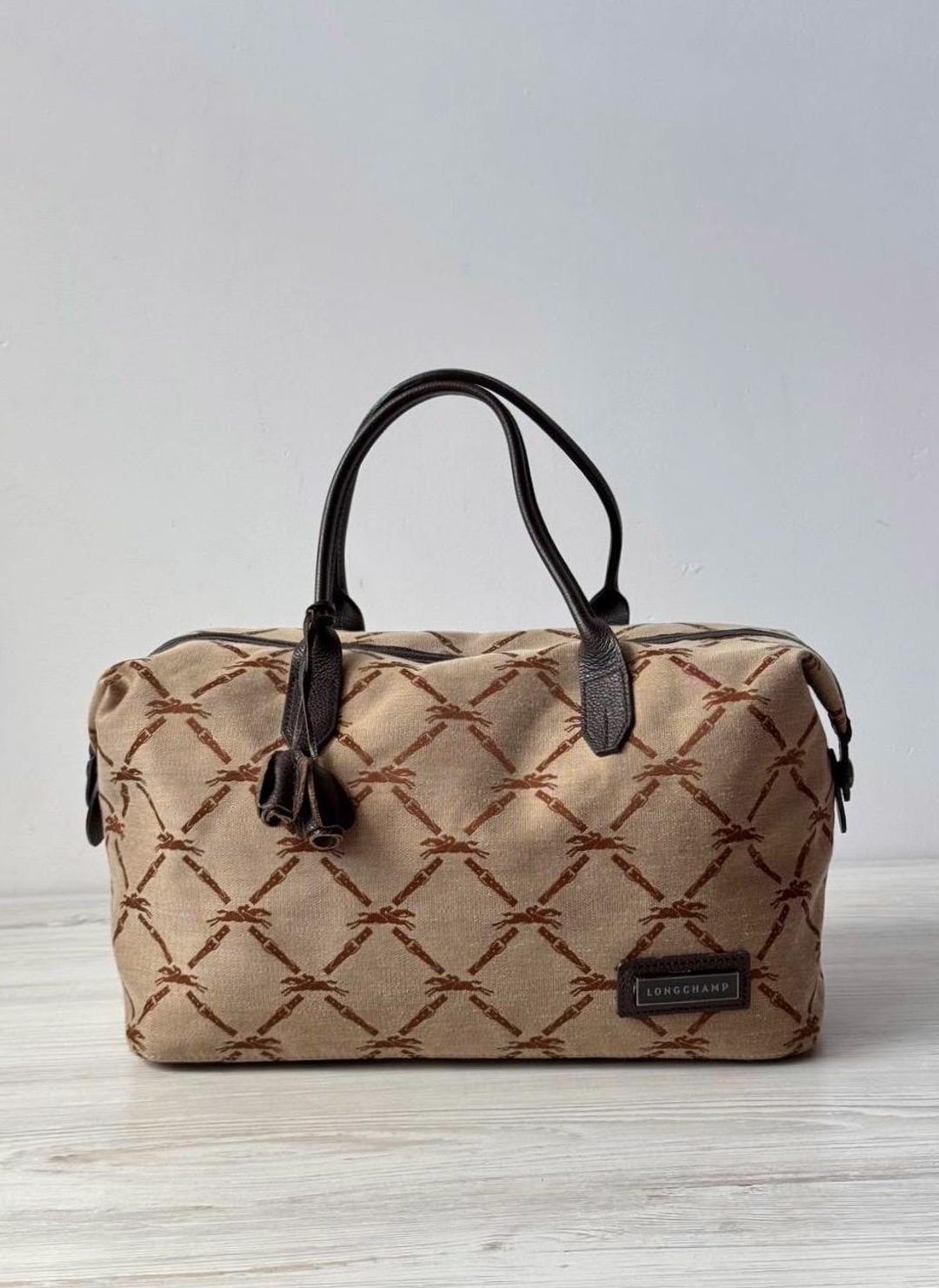 Longchamp Paris Monogram Speedy Tote Hand Bag Woman Textile With ...