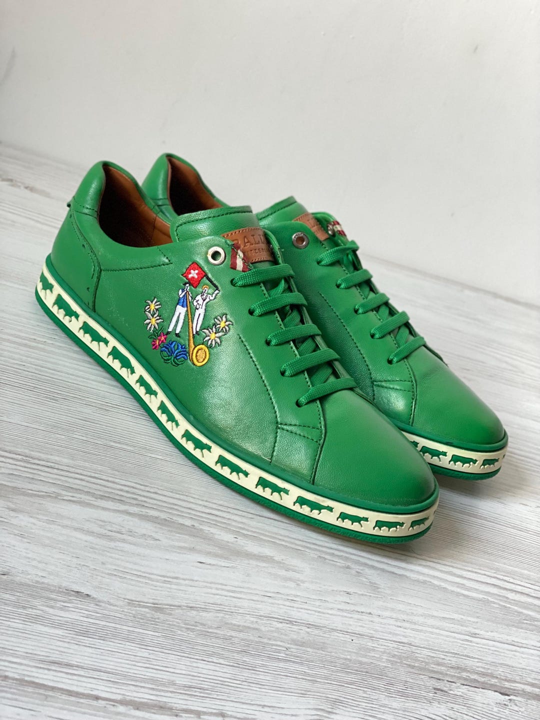 BALLY Switzerland Anistern 19 Animal Genuine Leather Low Top Sneakers ...