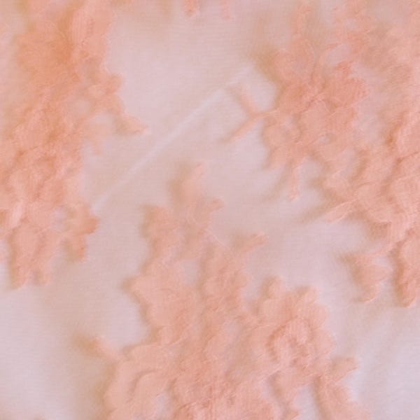 Peach Lace Fabric - Etsy
