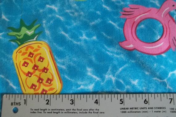 Pool Floats Print Fabric | Etsy