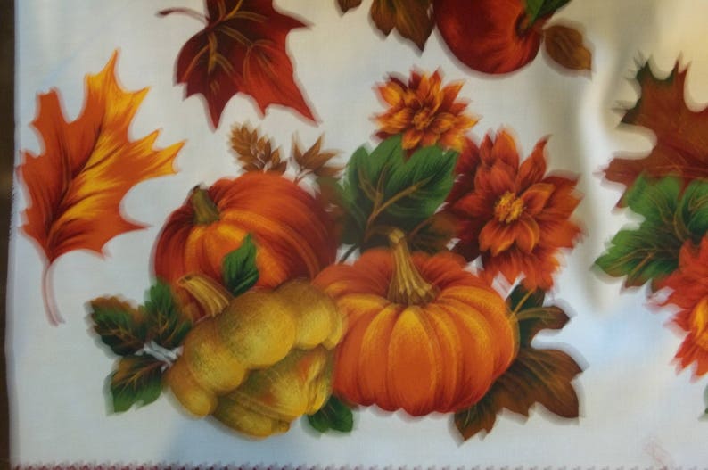 Fall Harvest Appliques Fabric Panel 1/2 Yard | Etsy