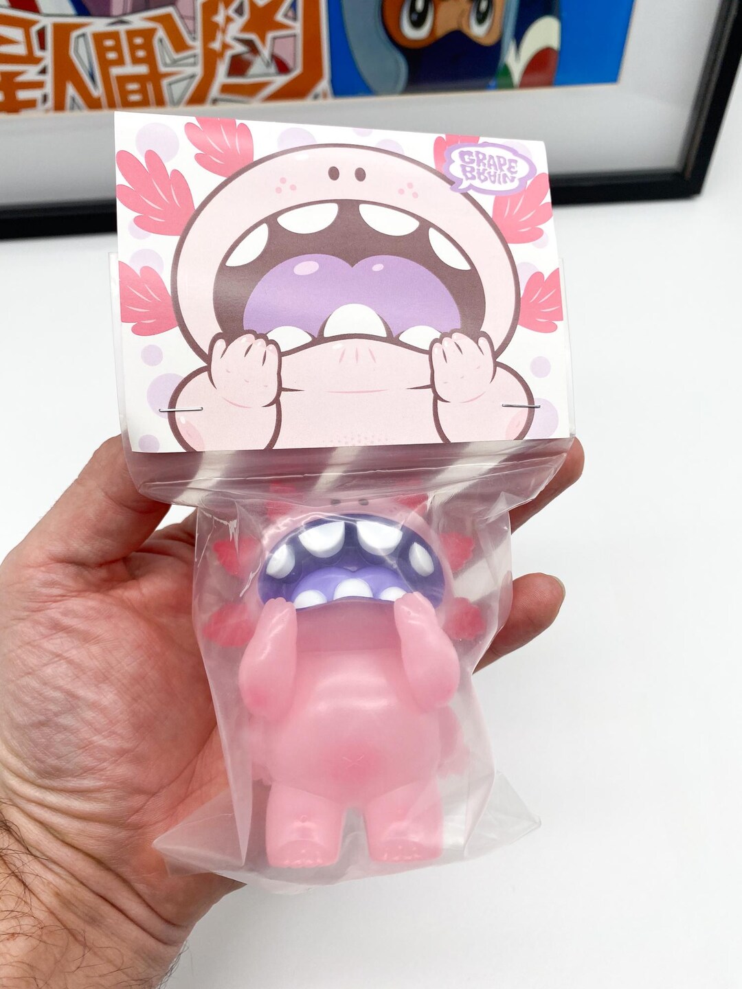 Grape Brain AXOLOTL Macaroni Pink Sofubi MISB - Etsy