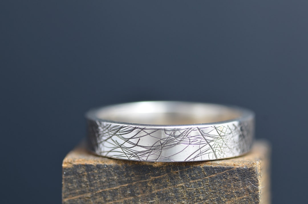 Mycelium Ring 5mm Wide | Microbiology Ring for Men and Women - Etsy