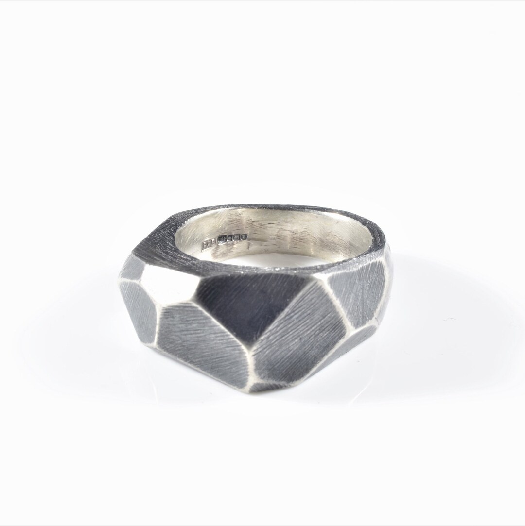 Geometric Ring No. 2 | Mathematical Design, Asymmetrical Ring, Silver ...
