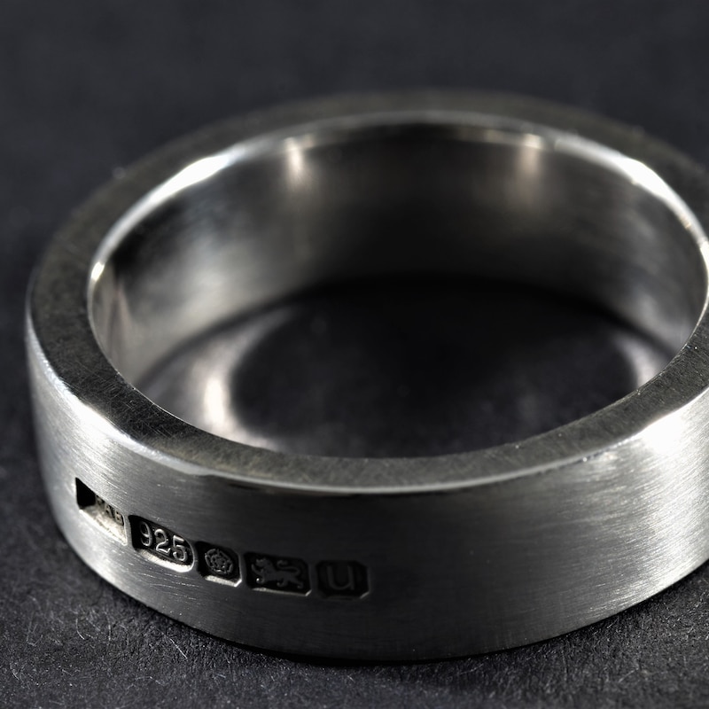 Brushed Silver Ring - Etsy