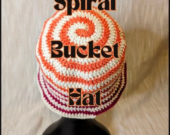 Spiral Bucket Hat Crochet Pattern NOT PHYSICAL PRODUCT - Etsy