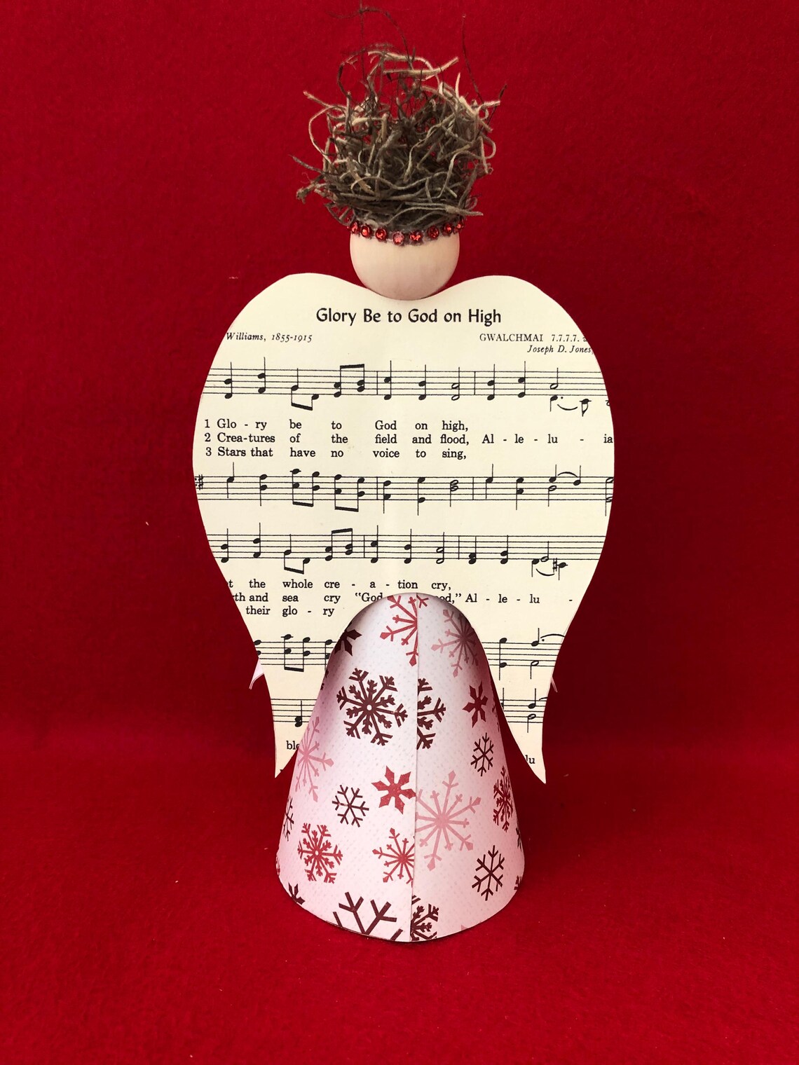 Hymnal Paper Angel – Handmade Christmas Tree Topper - Etsy