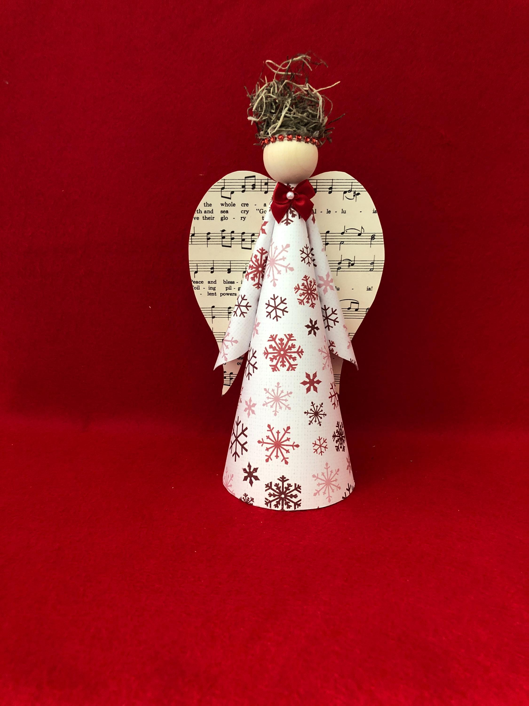 Hymnal Paper Angel – Handmade Christmas Tree Topper - Etsy