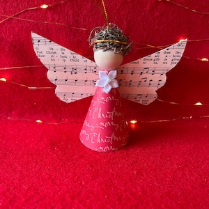 Set of 5 Paper Angel Ornaments - Etsy