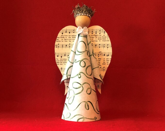 Angel Tree Topper or Table Top With Hymnal Wings - Angels From the ...