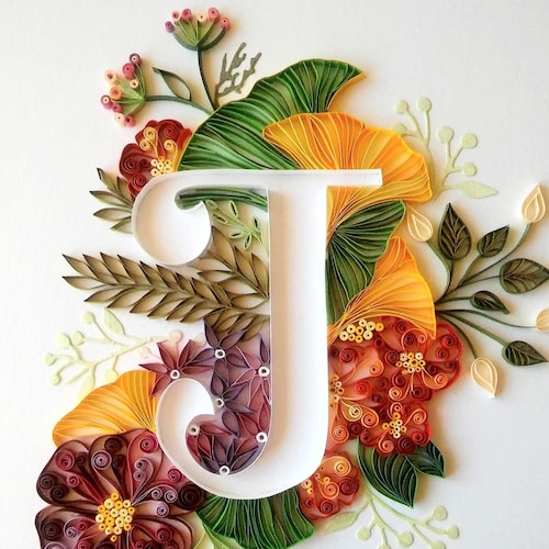 Personalized Quilled Letter Art | Etsy