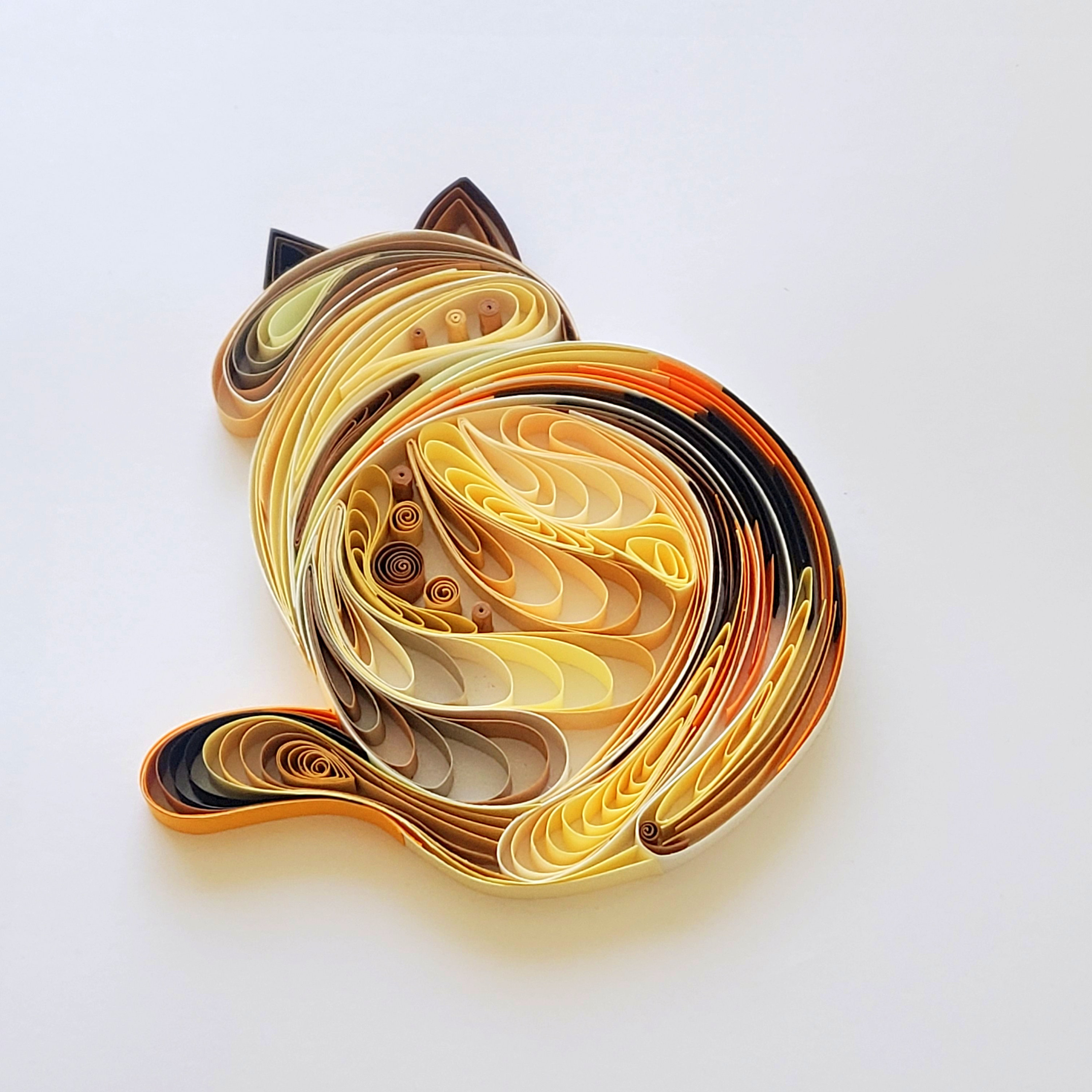 Paper Quilled Cat Wall Art, Quilling Cat Picture - Etsy