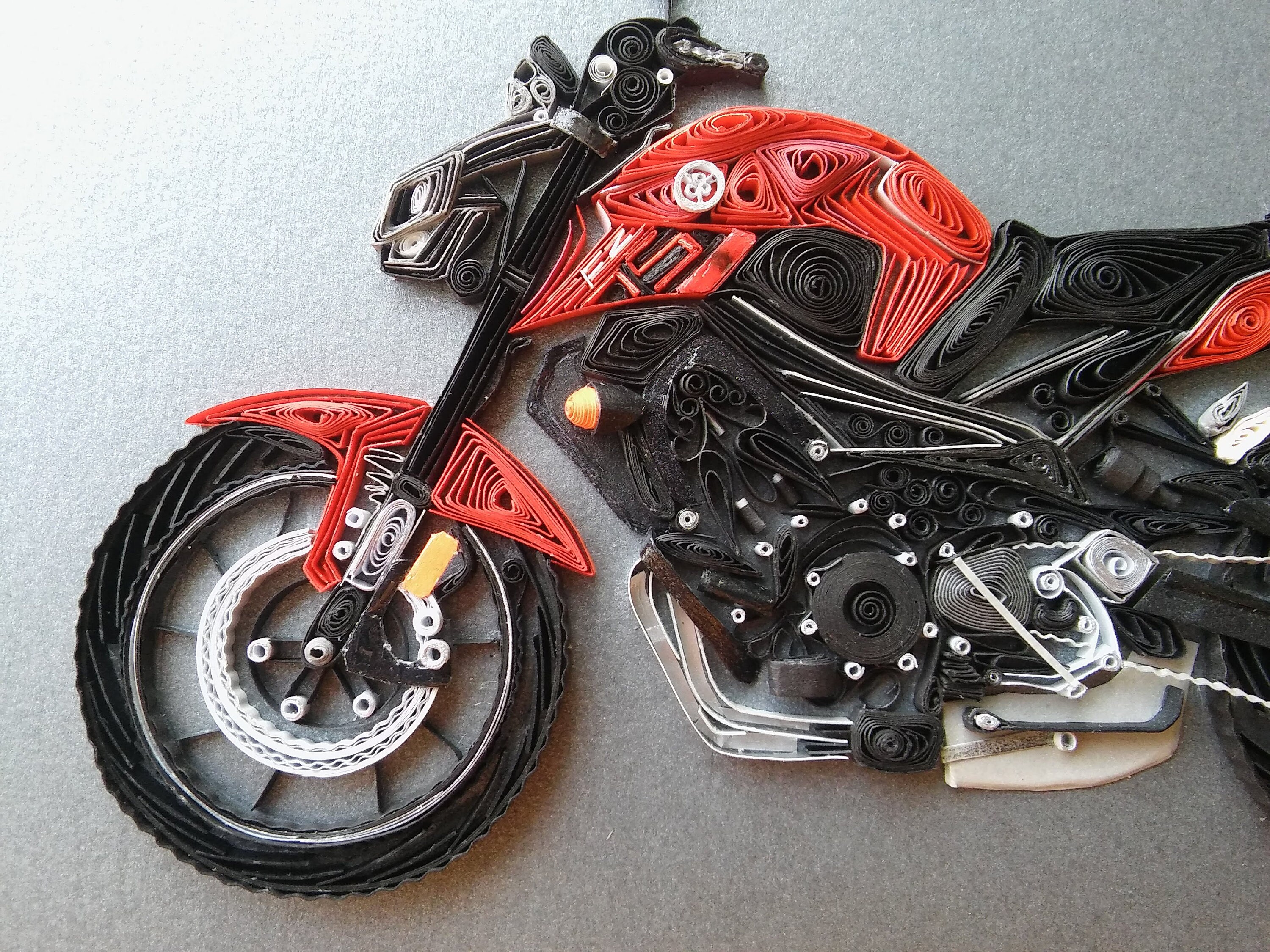 Motorbike Paper Gift Framed Motorbike Paper Quilling Art - Etsy