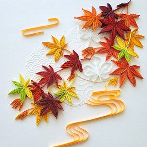 Maple Leaves Nature Imspired Quilling, Autumn Leaves Asyan Style Art ...