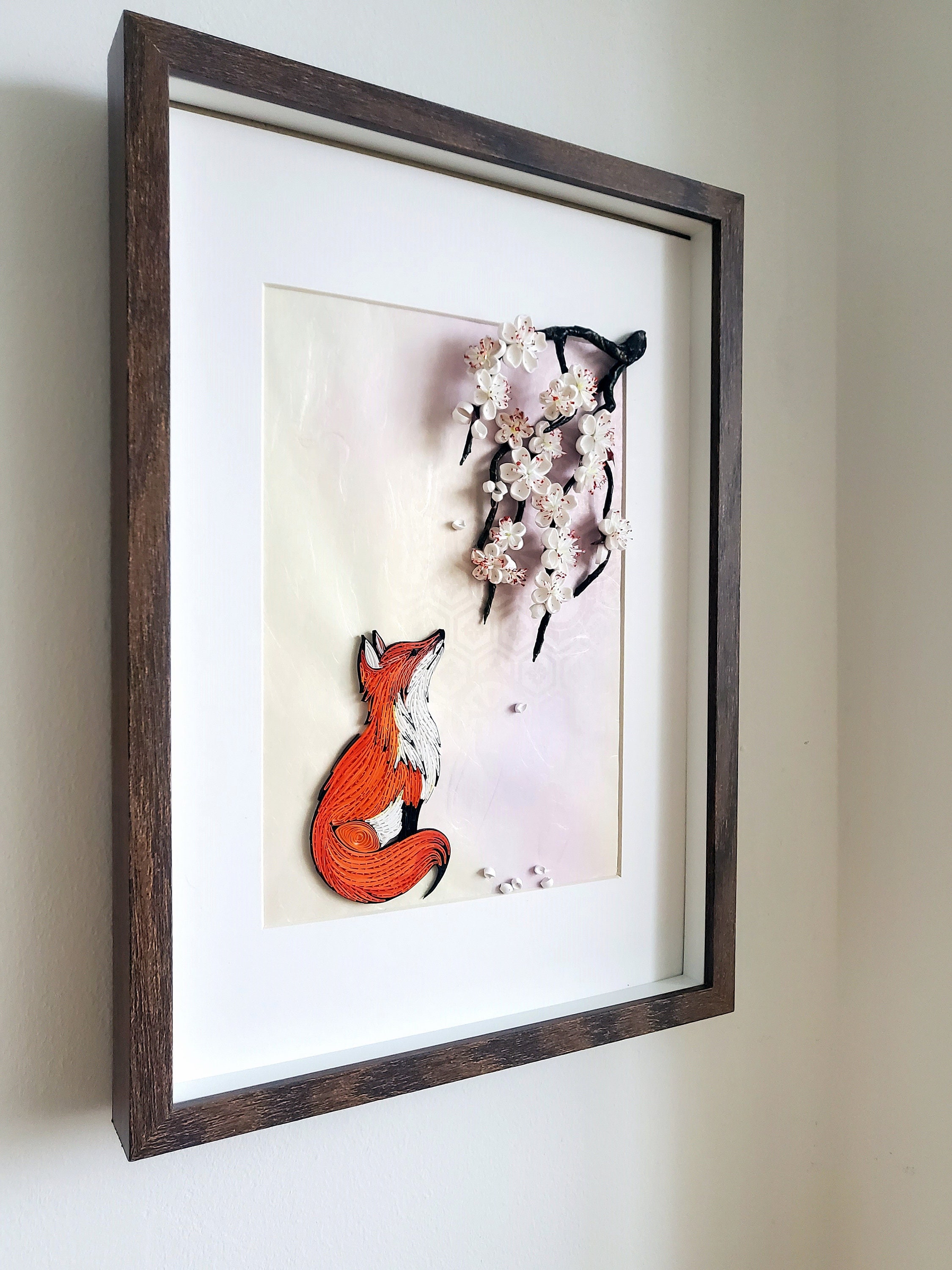 Quilling Fox Art, Paper Fox, Wild Life Small Picture - Etsy