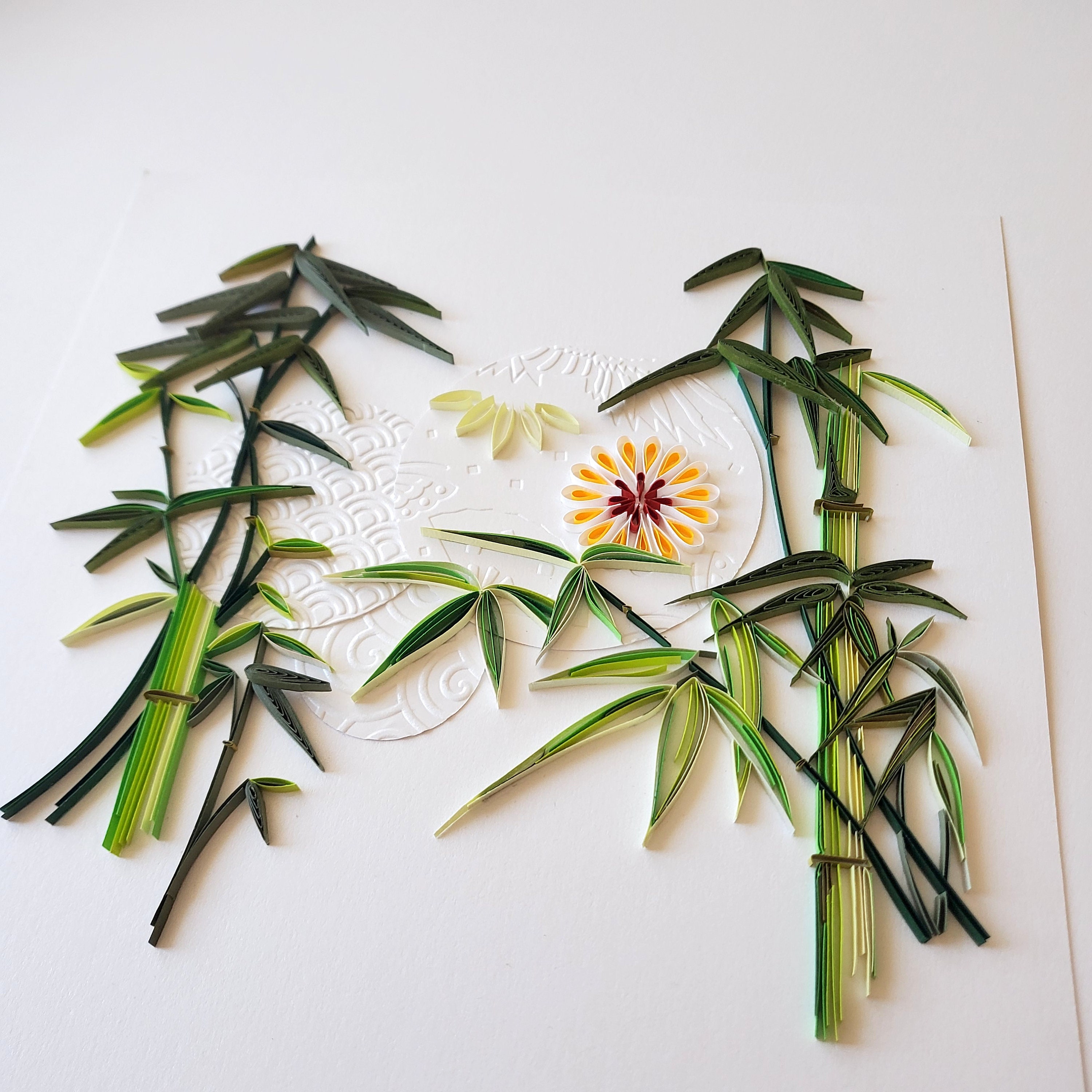 Bamboo Quilling Art, Bamboo Forest, Asian Style Paper Gift - Etsy