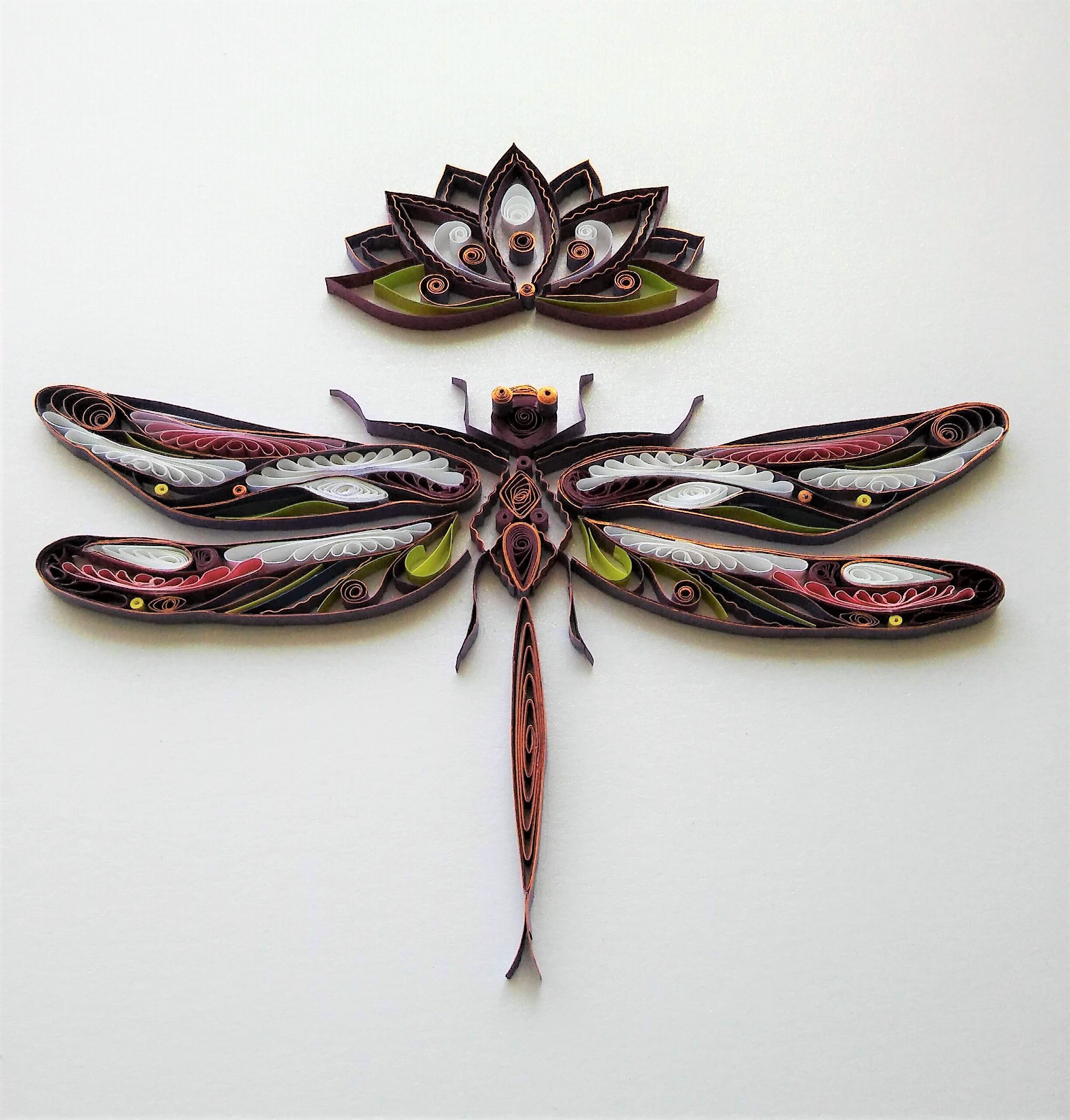 Dragonfly Quilling Art Wall Hanging Dragonfly Decor Wall - Etsy UK