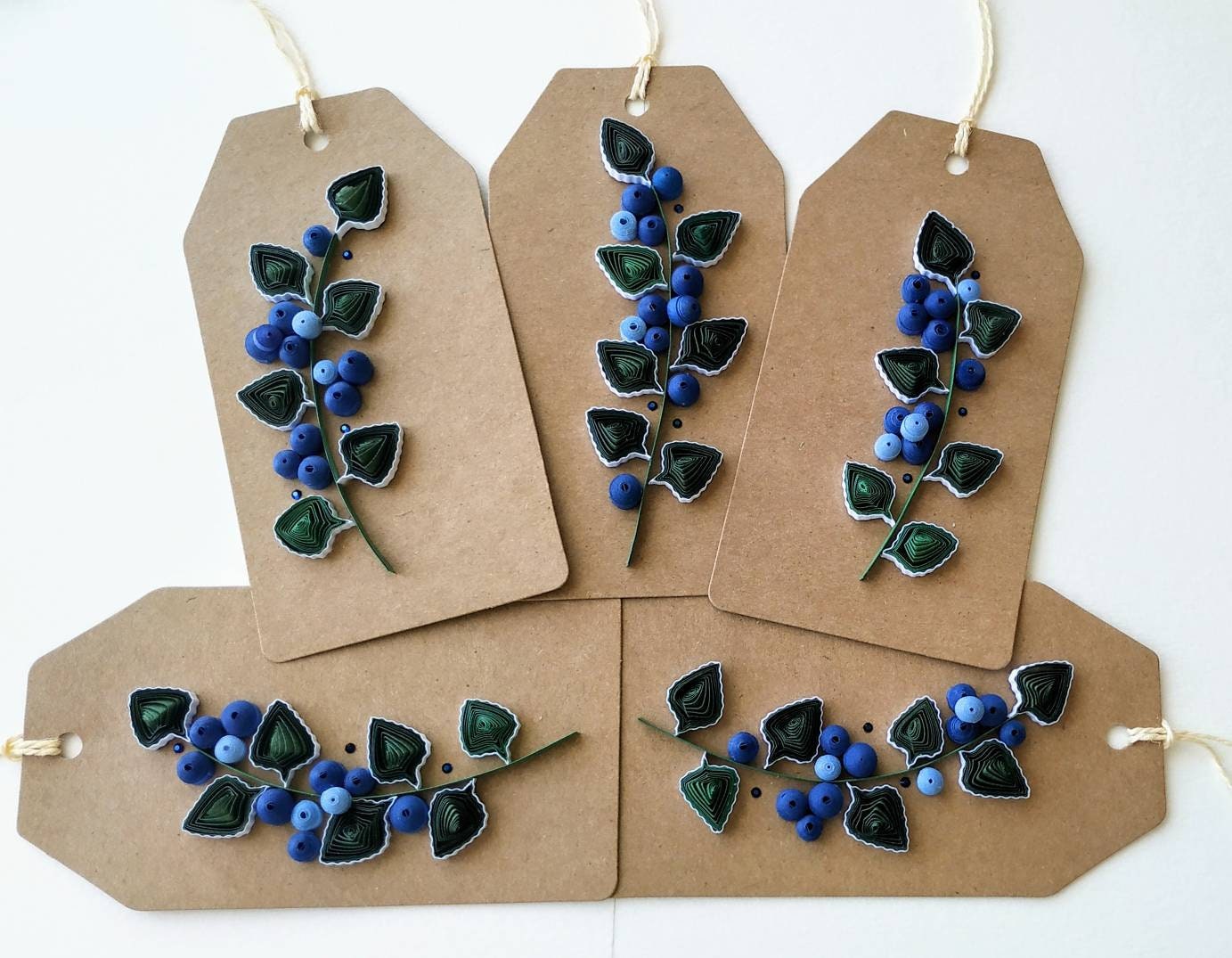 Handmade Blueberry Tags Tags for Presents Set of 5 Gift - Etsy UK