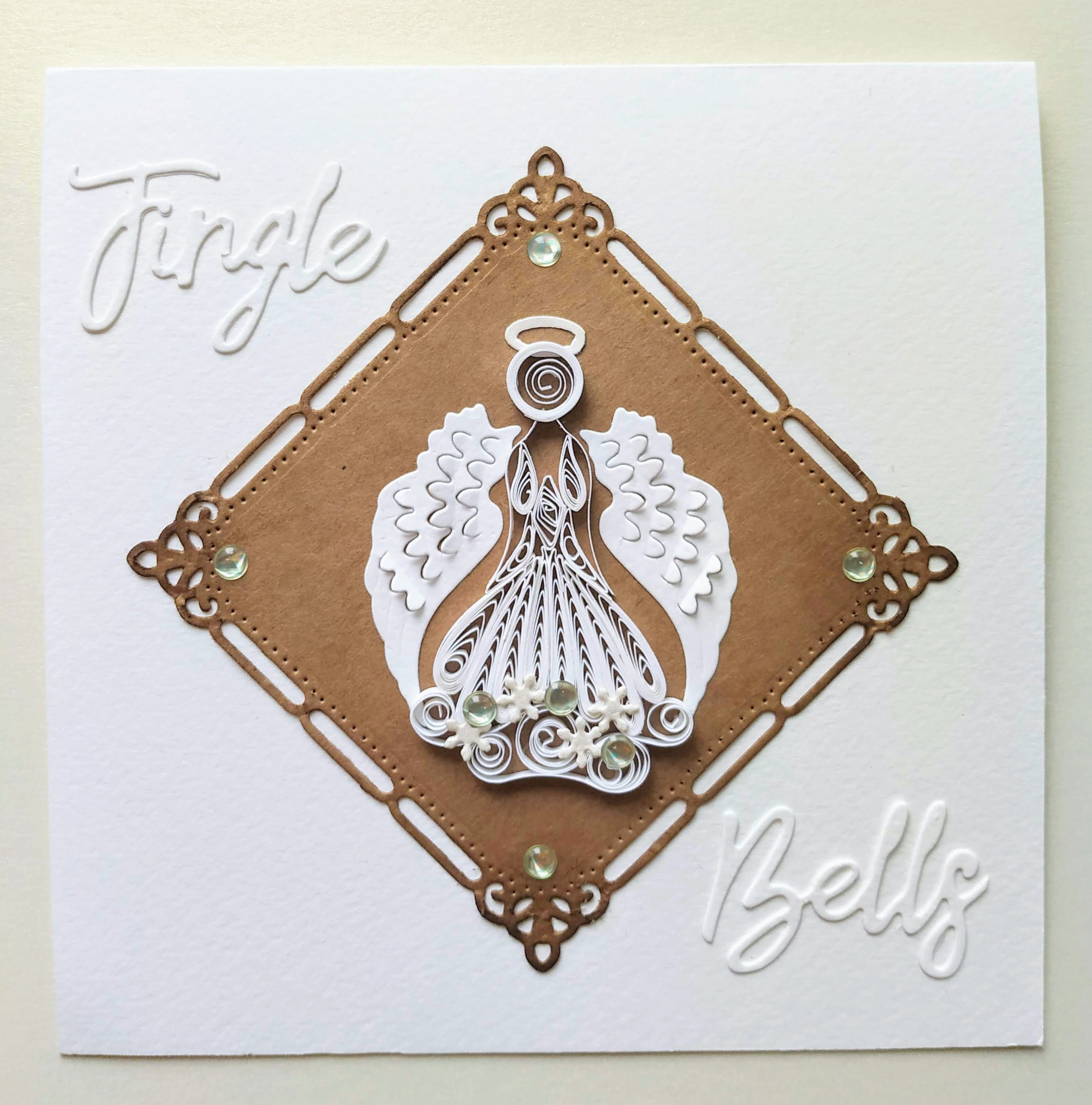 Angel Card for Christmas, Handmade Christmas Quilling Card, Angel's ...