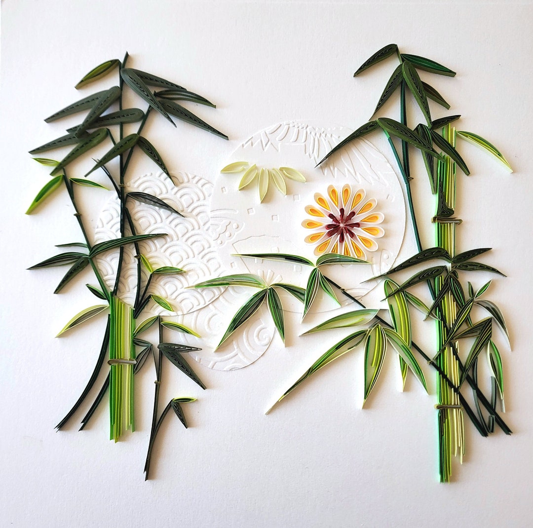 Bamboo Quilling Art, Bamboo Forest, Asian Style Paper Gift - Etsy