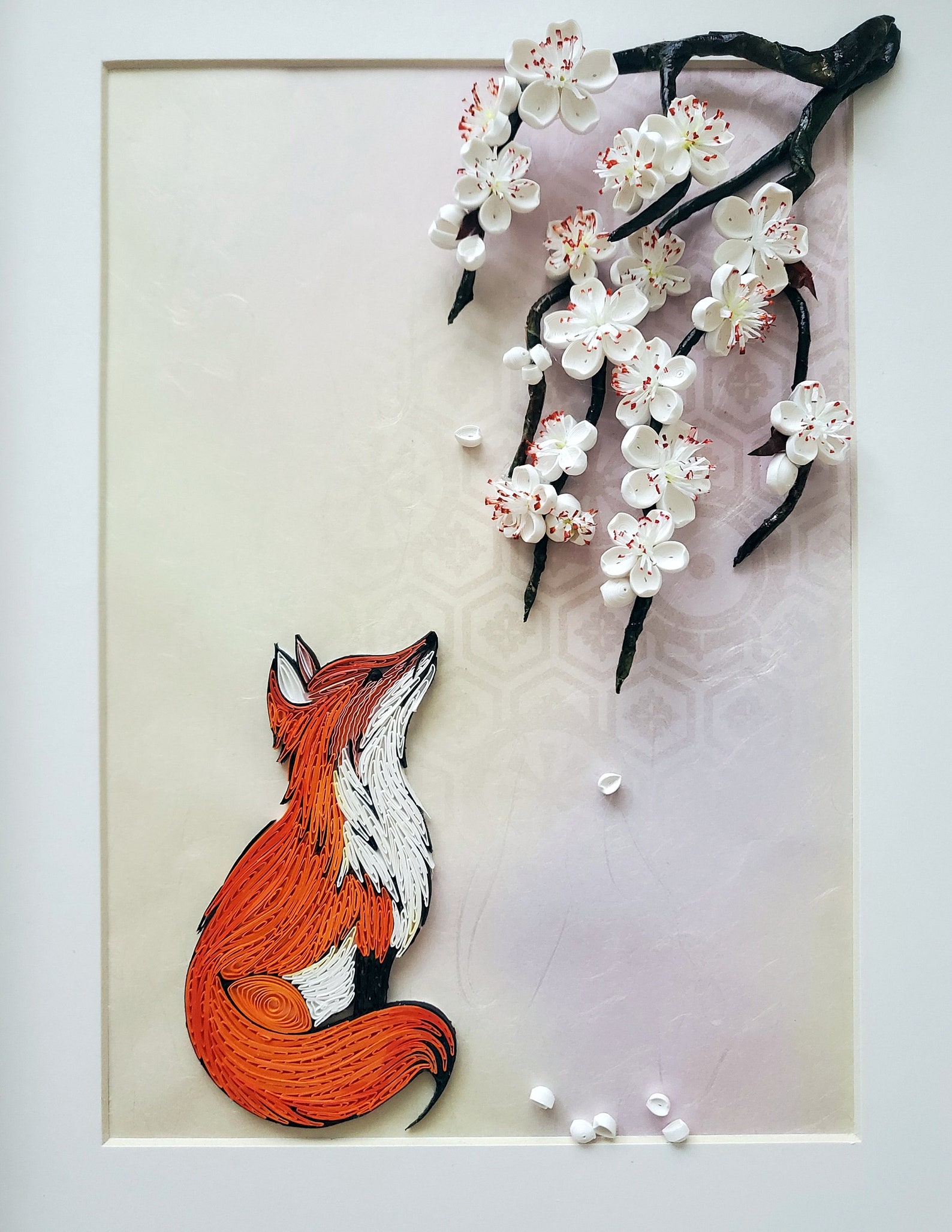 Quilling Fox Art, Paper Fox, Wild Life Small Picture - Etsy